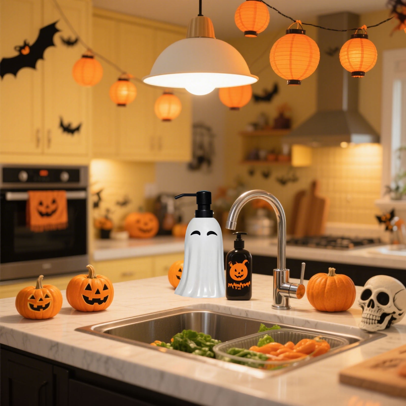 Spirit Halloween Halloween Cute Ghost Vacuum Bottle Hand Dispenser ...