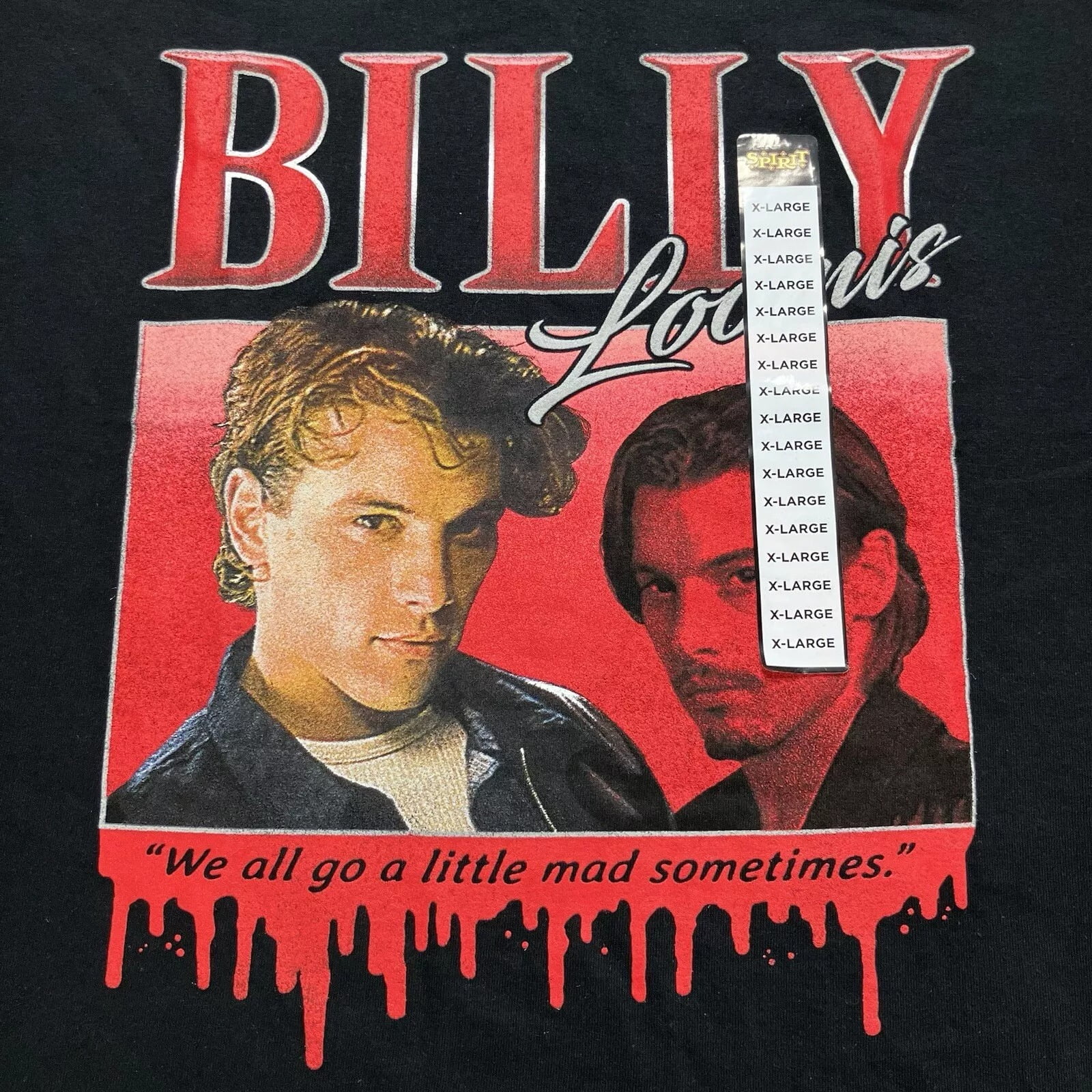 Spirit Halloween We All Go A Little Mad Sometimes Billy Loomis T Shirt Black Red - Walmart.com