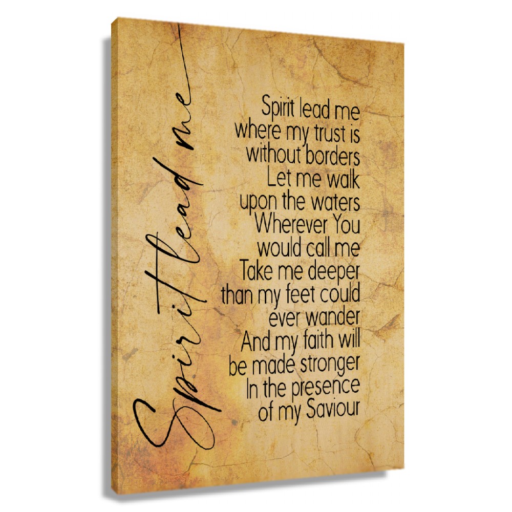 Spirit Lead Me Bible Scripture Lyrics Wall Art Prints Poster Canvas Oil ...