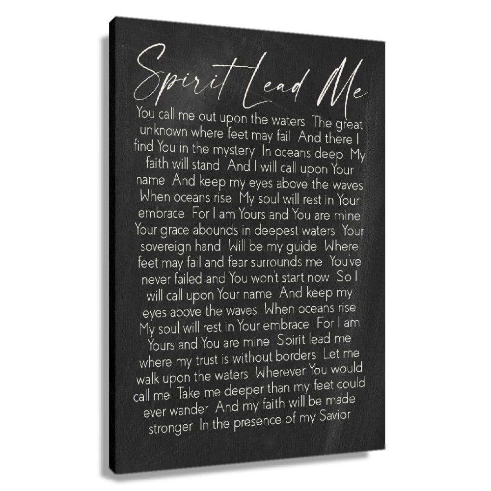 Spirit Lead Me Lyrics Wall Art Prints Poster Decoration Home Modern ...