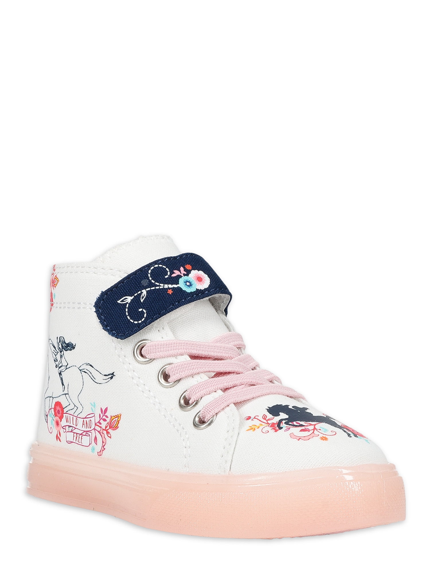 Spirit Light Up Floral High Top Sneaker (Toddler Girls) - Walmart.com