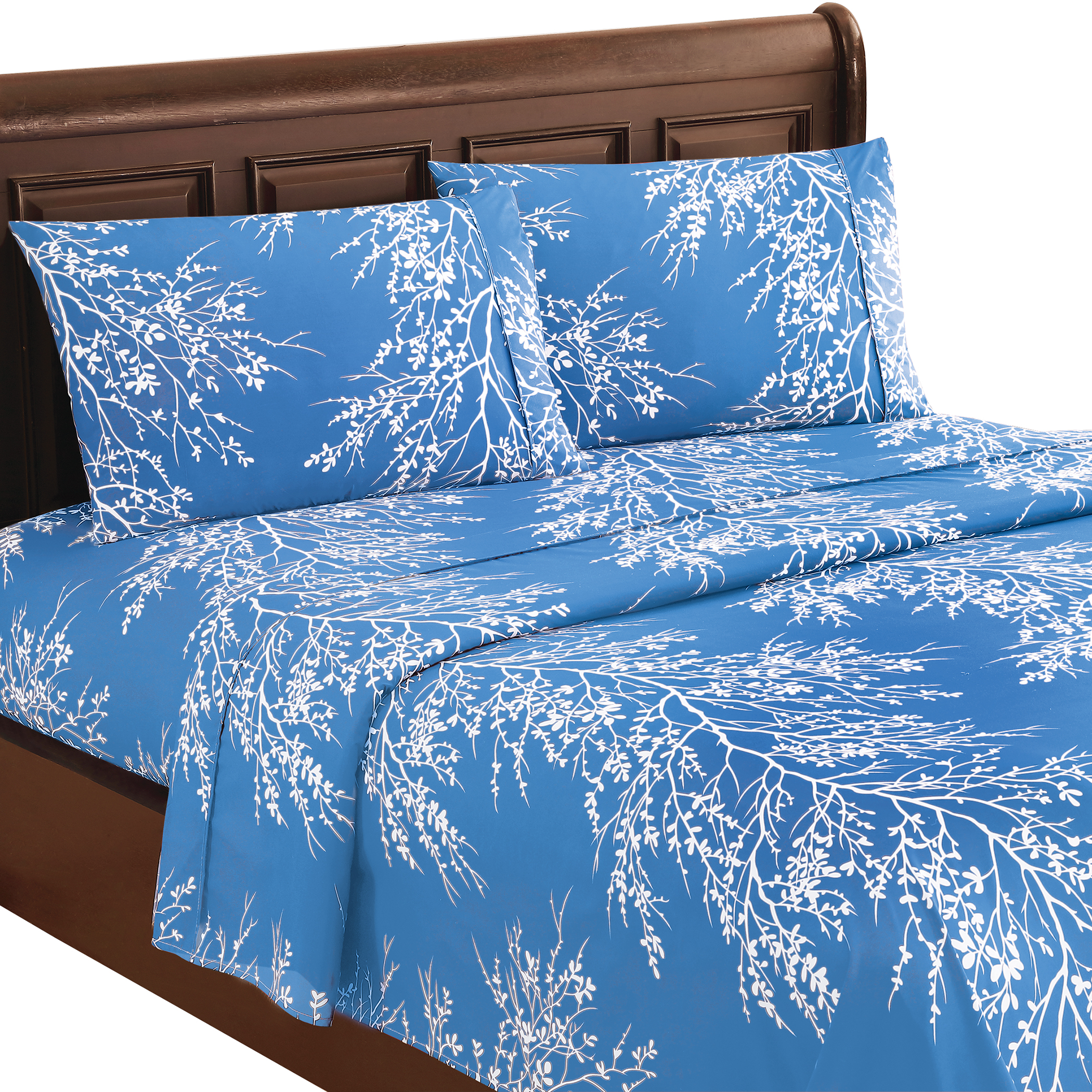 Spirit Linen Home Est. 1988 Foliage Microfiber Sheet Set - Full, Light ...