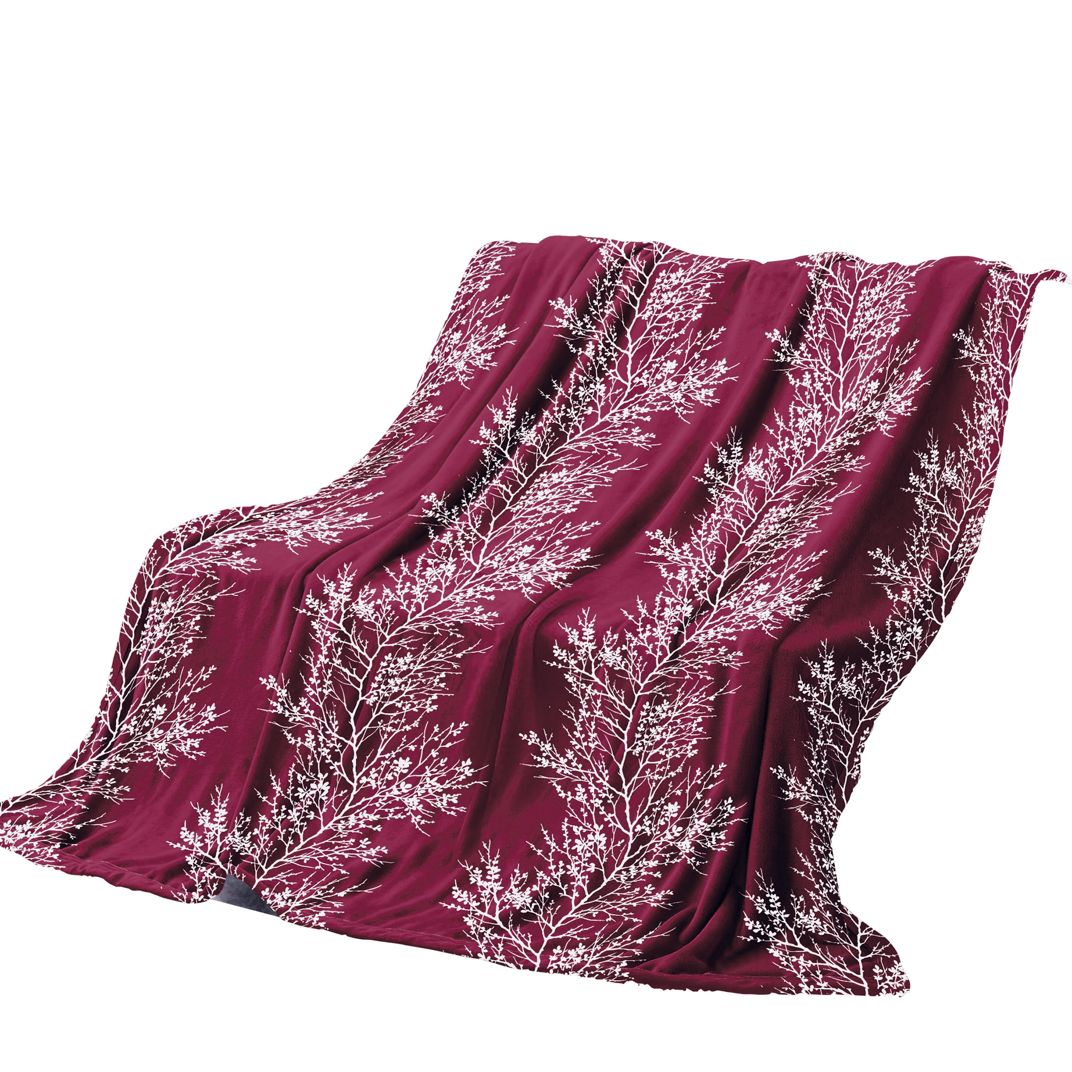 Spirit Linen Home Est. 1988 Foliage Velvet Plush Throw Blanket All Age ...
