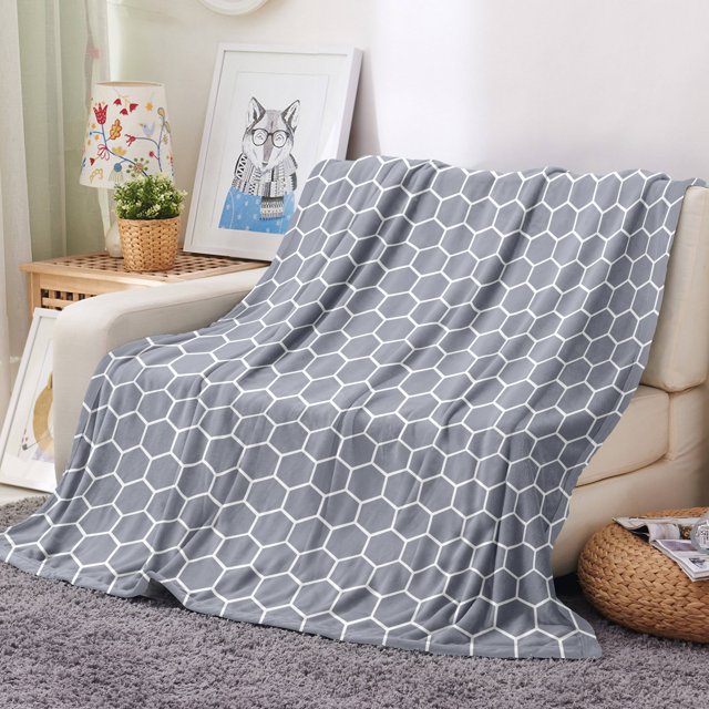 Spirit Linen Home Est. 1988 Honeycomb Velvet Plush Throw Blanket - 50 ...