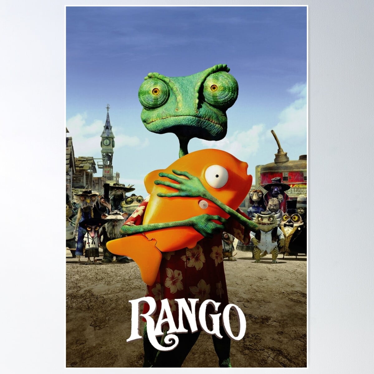 Spirit Of The West : Rango Poster Wall Art, Modern Wall Decor For Living Room Bedroom, 24x36 ...