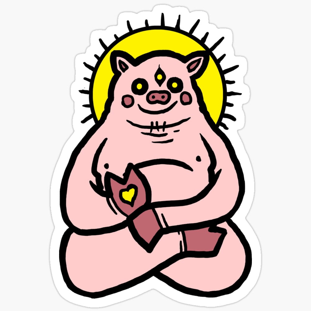 Spirit Pig Sticker Phone Decal Water Bottle Stickers Car Decals, Laptop ...