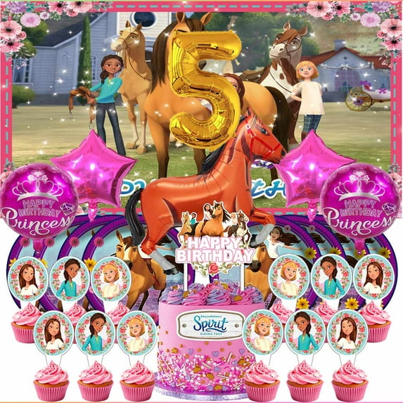 Spirit Riding 5th Tableware Balloons Cake Toppers Backdrop Banner ...