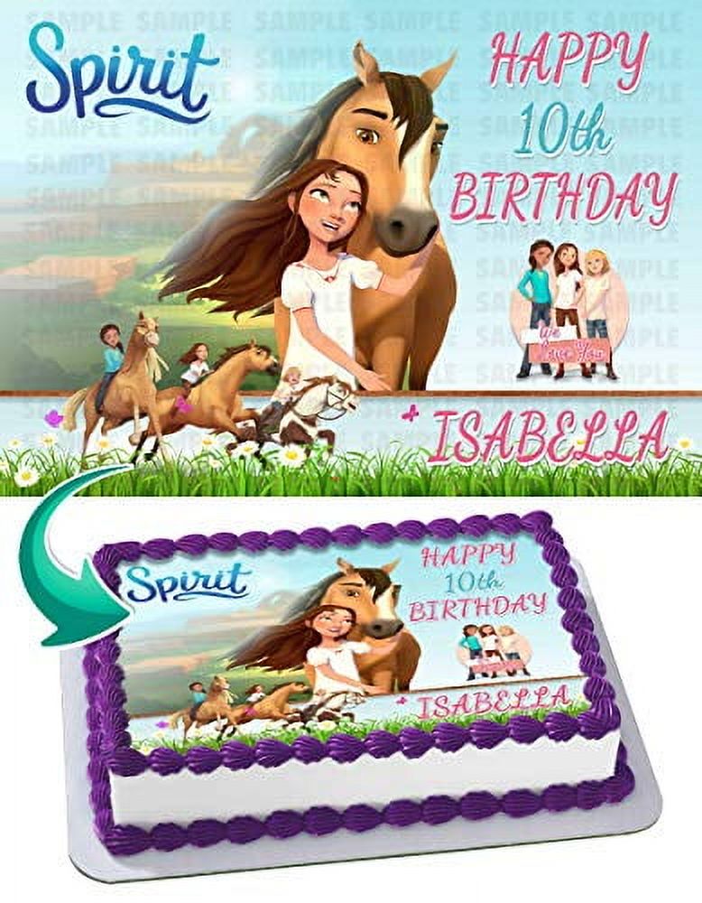 Spirit Riding Edible Image Cake Topper Party 1/4 Sheet - Walmart.com