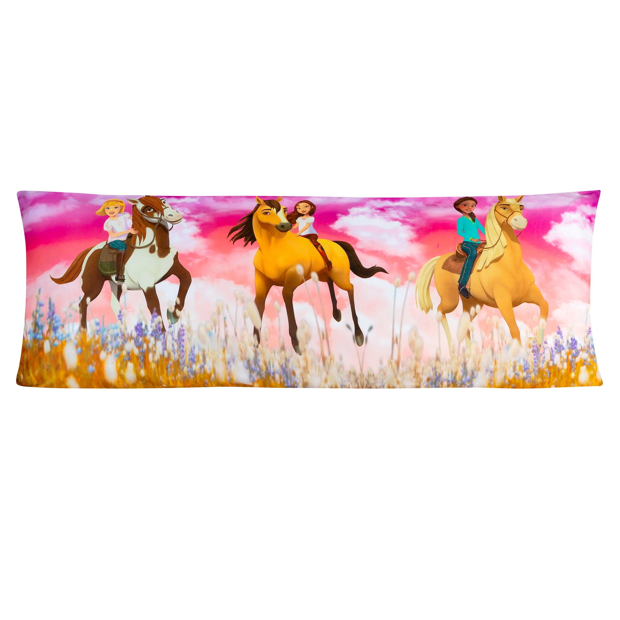 Spirit Riding Free Body Pillow Cover with Zipper, Kids Bedding, 20 x 54 ...