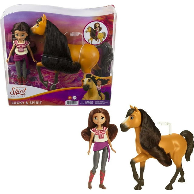 DreamWorks' Spirit Untamed Lucky Doll 7-in & Spirit Horse 8-in ...