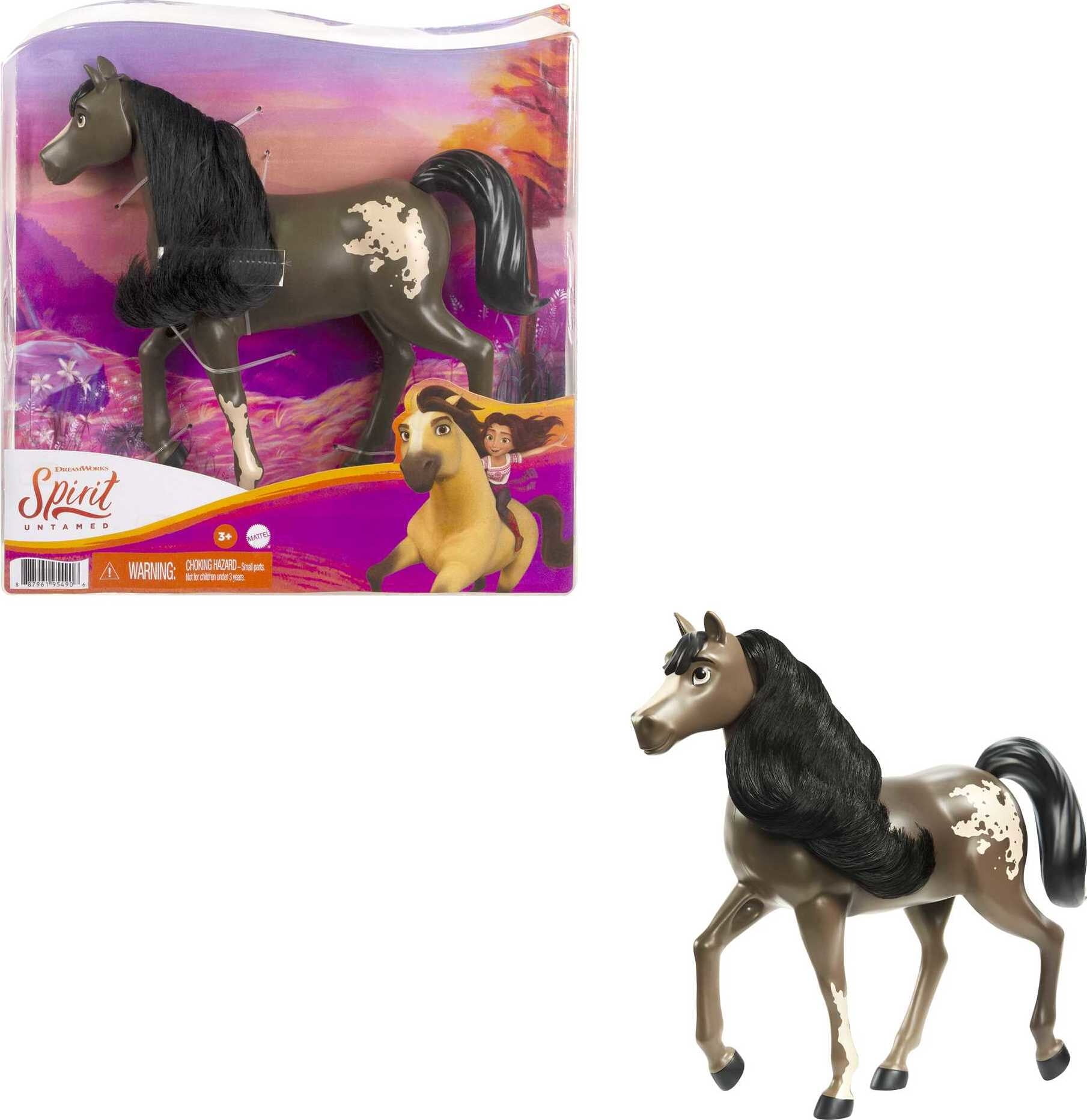 Spirit Untamed Mustang Mare (Approx. 8-in), Moving Head, Long Black ...