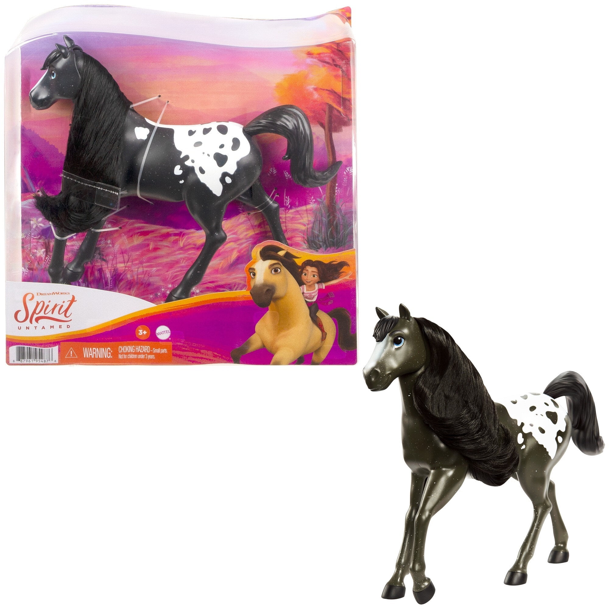 DreamWorks Spirit Untamed Mustang Stallion Toy Horse, 8-in, Movable ...