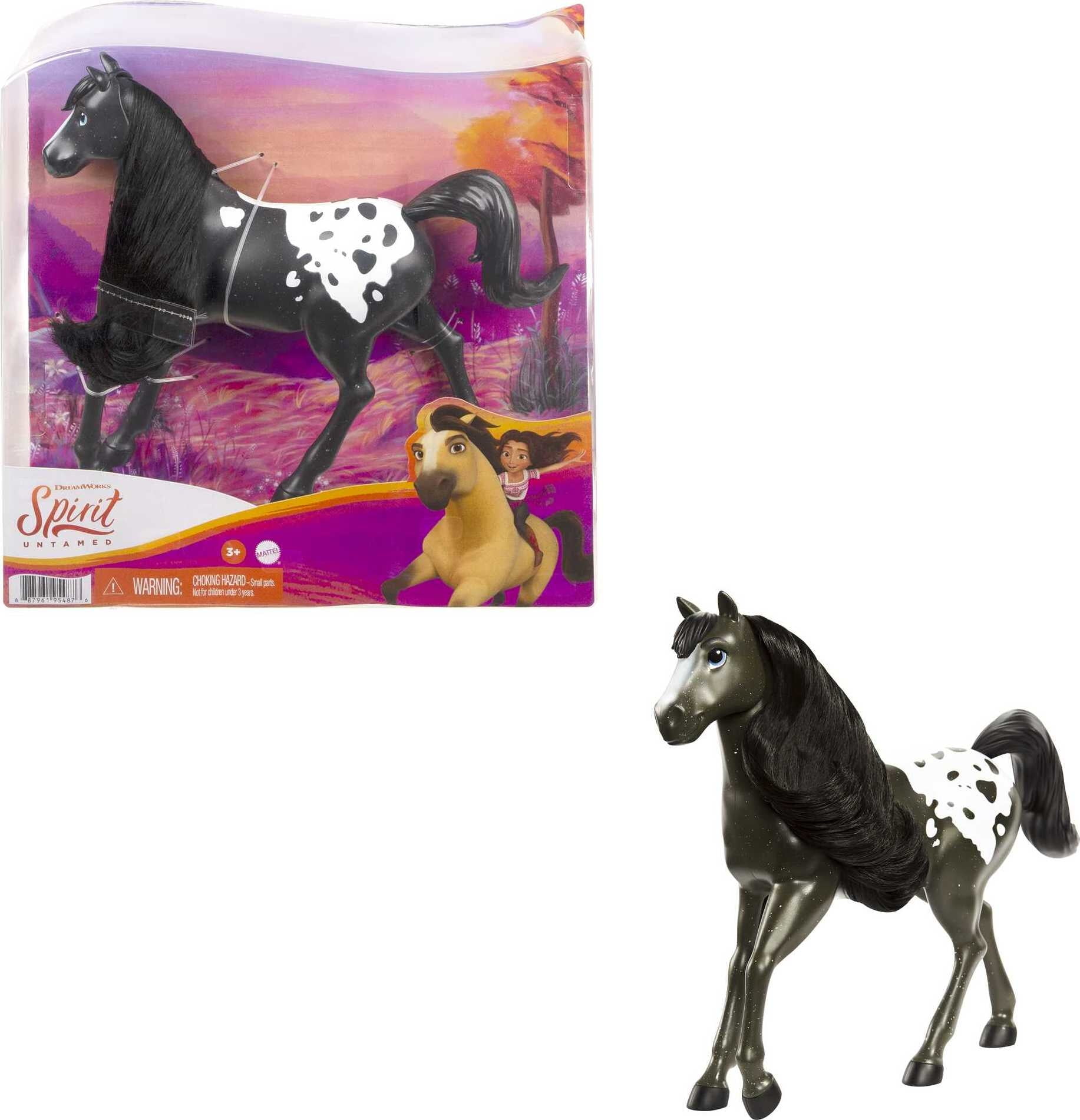 DreamWorks Spirit Untamed Mustang Stallion Toy Horse, 8-in, Movable ...