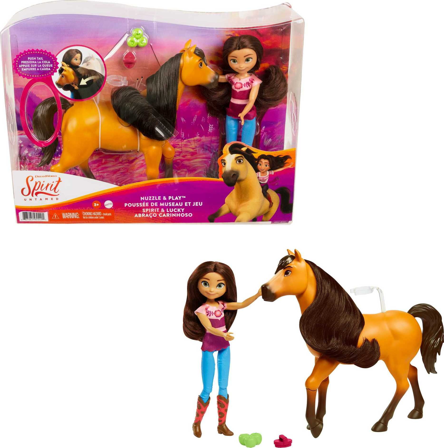 Spirit Untamed Nuzzle & Play Lucky Doll & Horse, Great Gift For Ages 3 ...