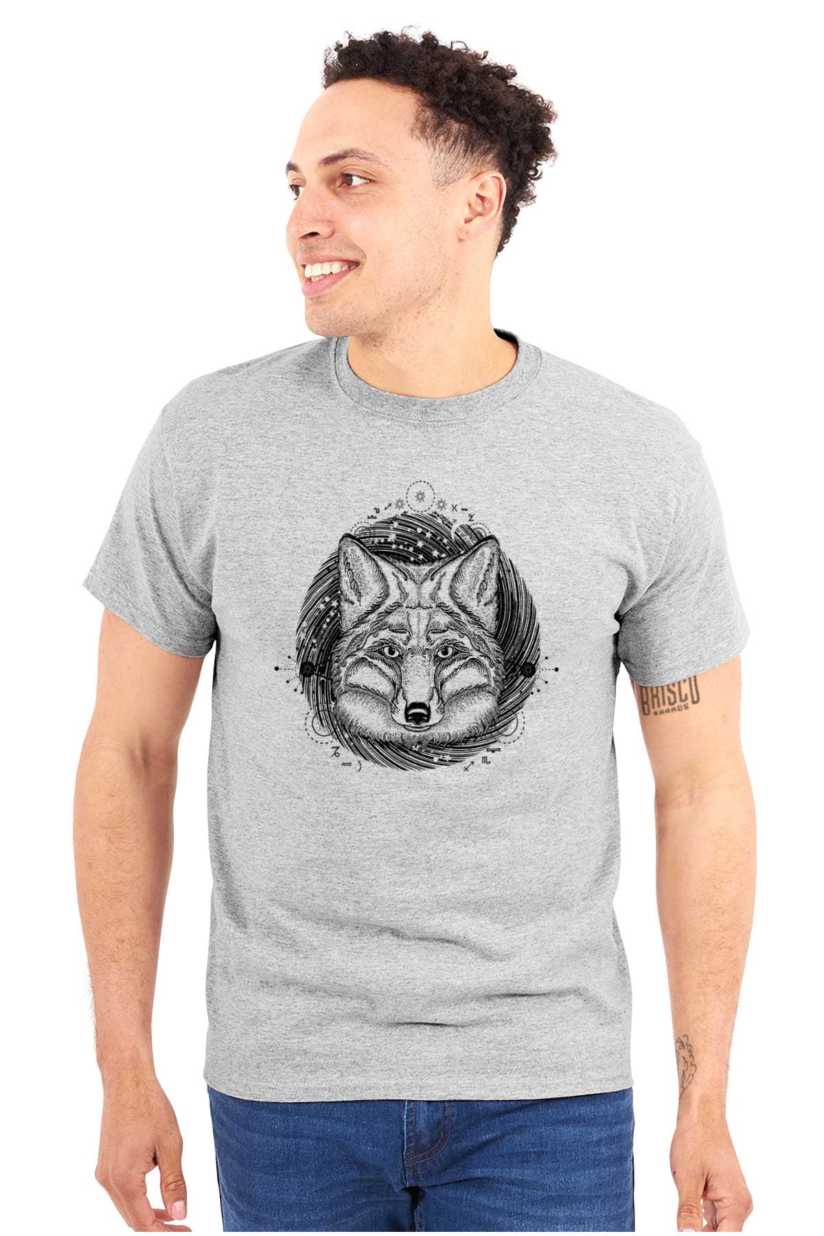 Spirit Wolf Pack Swirl Symbol Animal Unisex Plus Size Graphic Tee ...