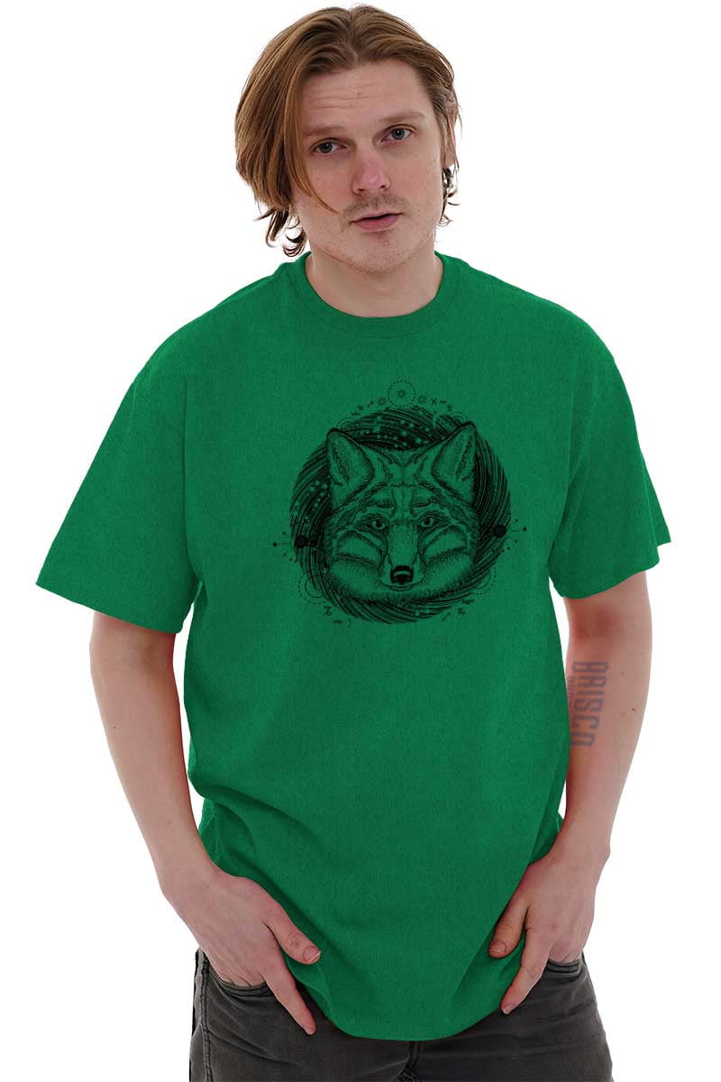 Spirit Wolf Pack Swirl Symbol Animal Men's Graphic T Shirt Tees Brisco ...