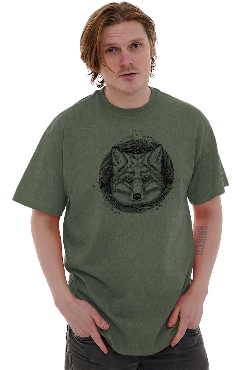 Spirit Wolf Pack Swirl Symbol Animal Plus Size Crewneck Graphic Tee ...