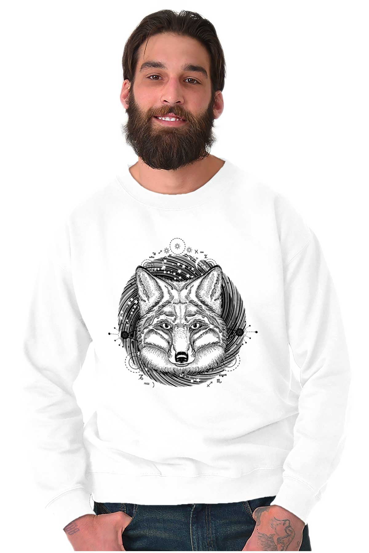Spirit Wolf Pack Swirl Symbol Animal Unisex Plus Size Sweatshirt Brisco ...