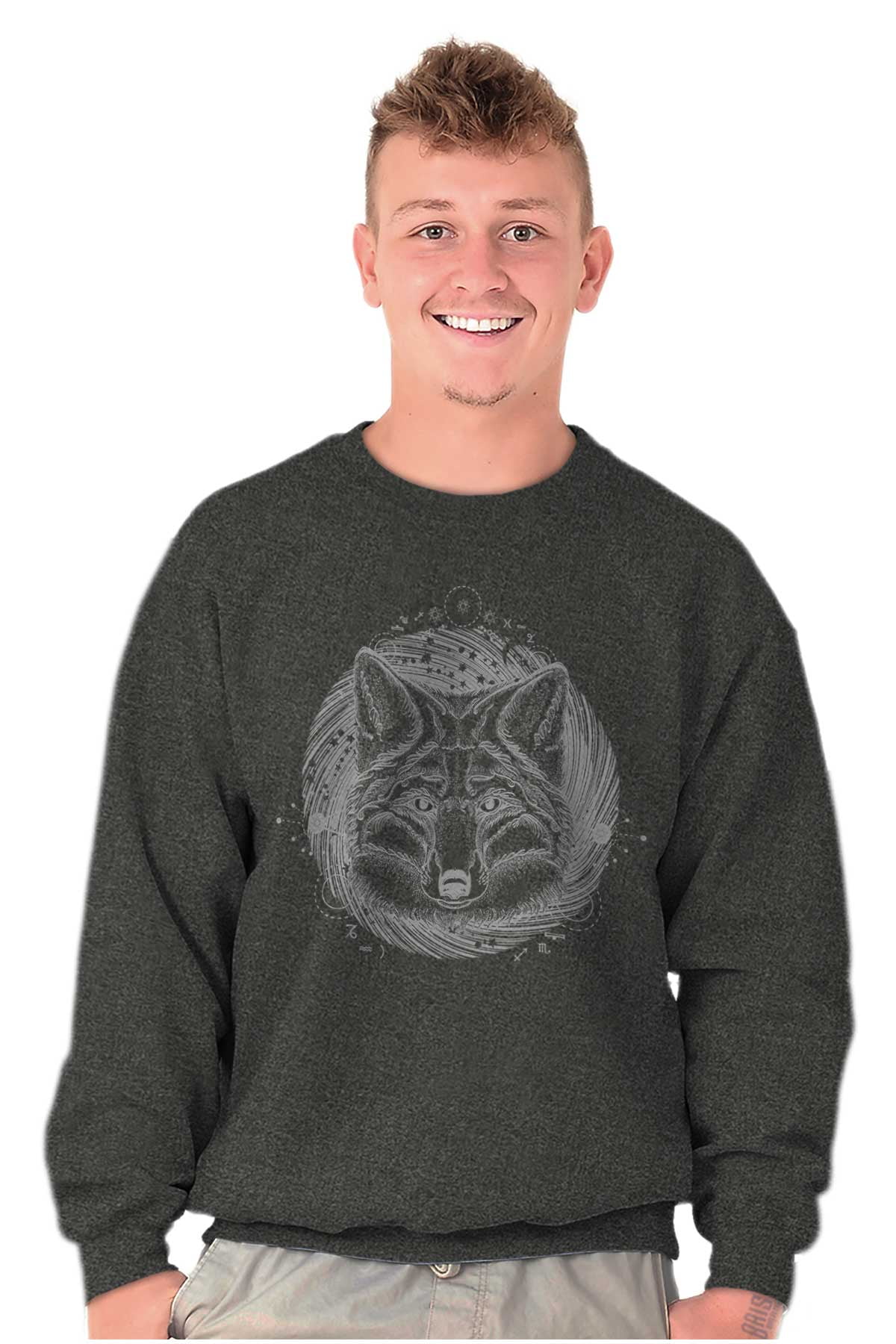 Spirit Wolf Pack Swirl Symbol Animal Sweatshirt for Men or Women Brisco ...