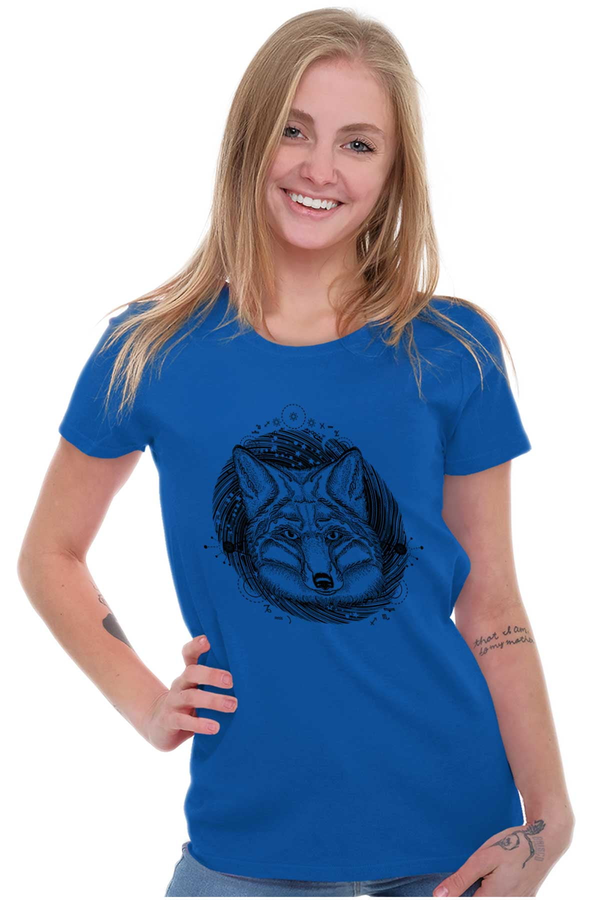Spirit Wolf Pack Swirl Symbol Animal Womens Fitted Plus Size Graphic ...