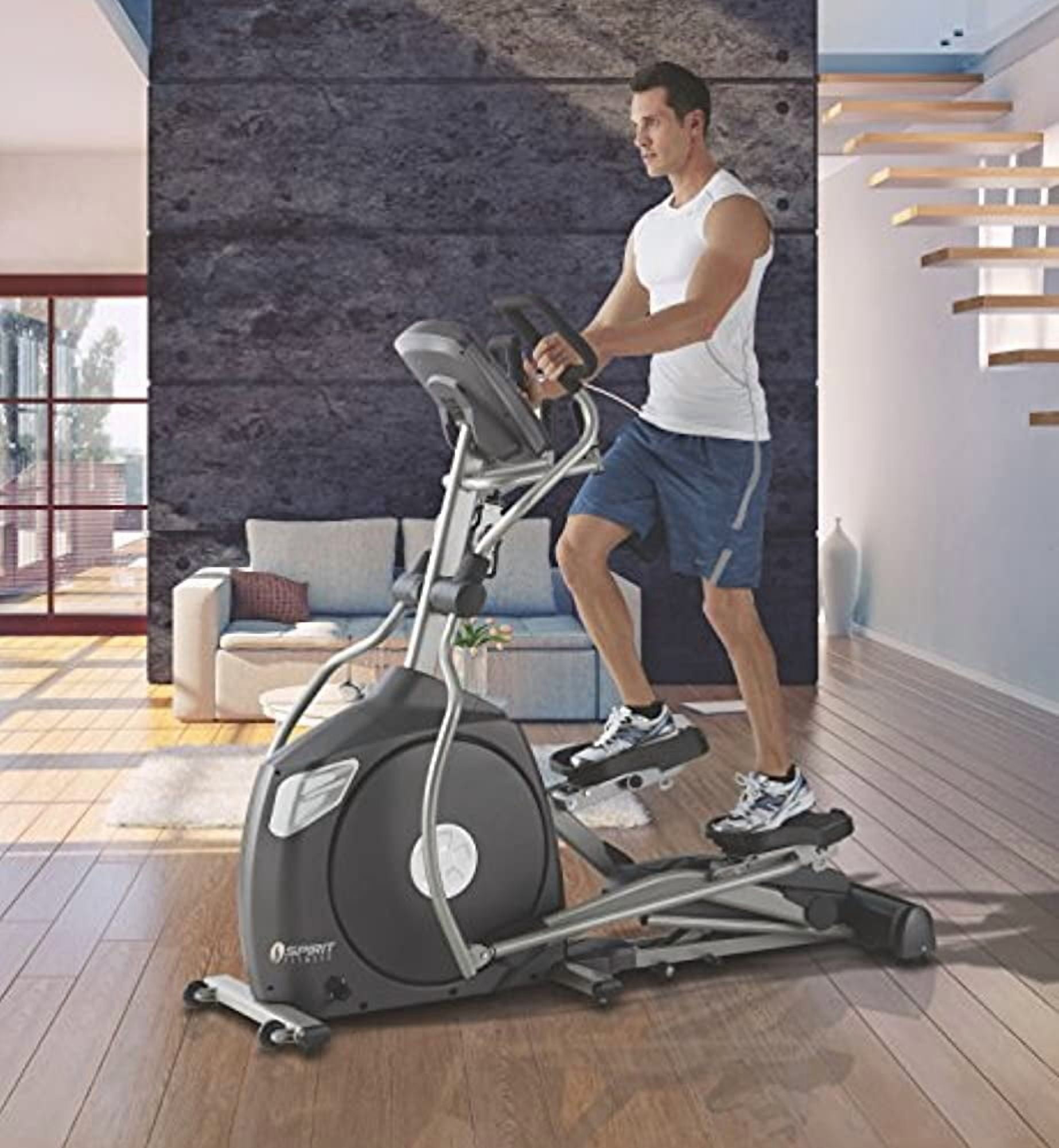 "Spirit XE395 Elliptical, 20"" Stride Length, Adjustable Incline Ramp ...