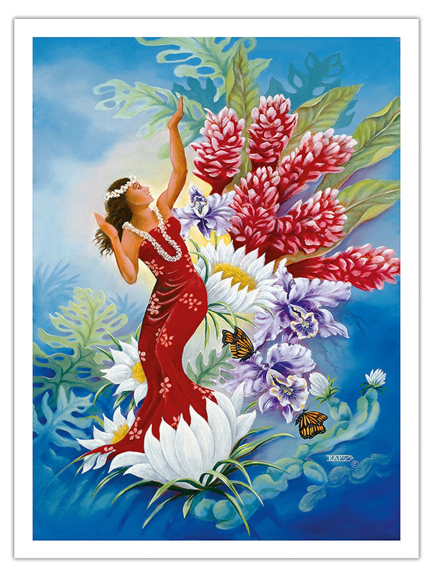 Spirit of Aloha - Hawaiian Hula Dancer - From an Original Color ...