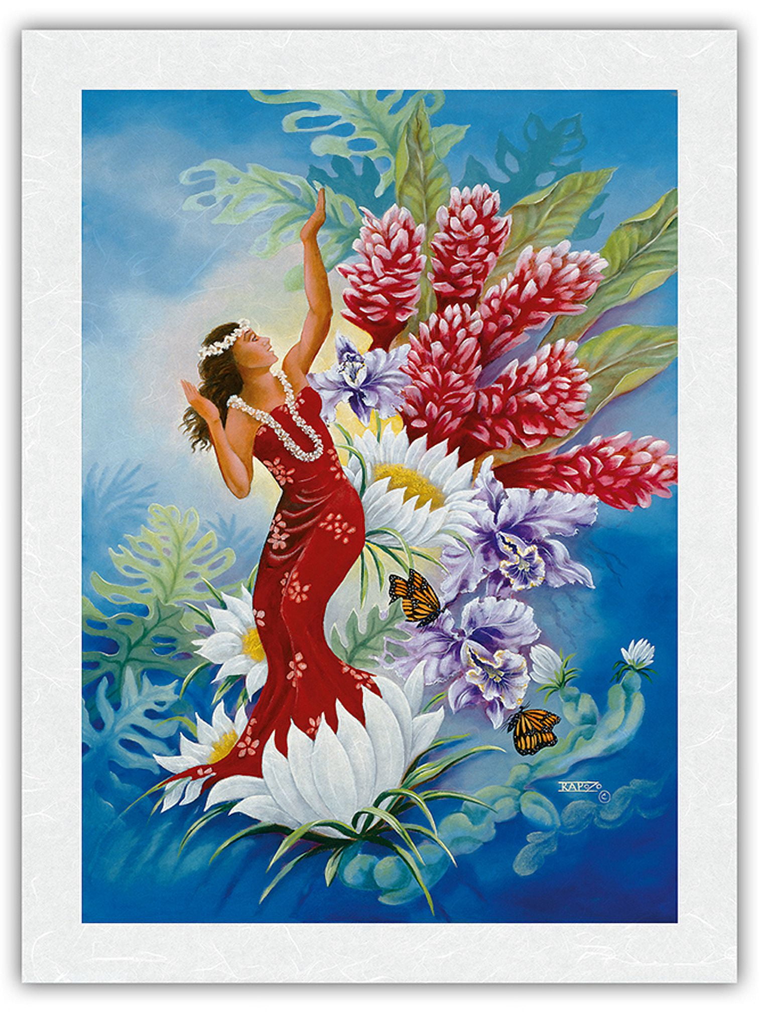 Spirit of Aloha - Hawaiian Hula Dancer - From an Original Color ...