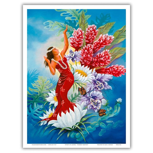 Spirit of Aloha - Hawaiian Hula Dancer - From an Original Color ...
