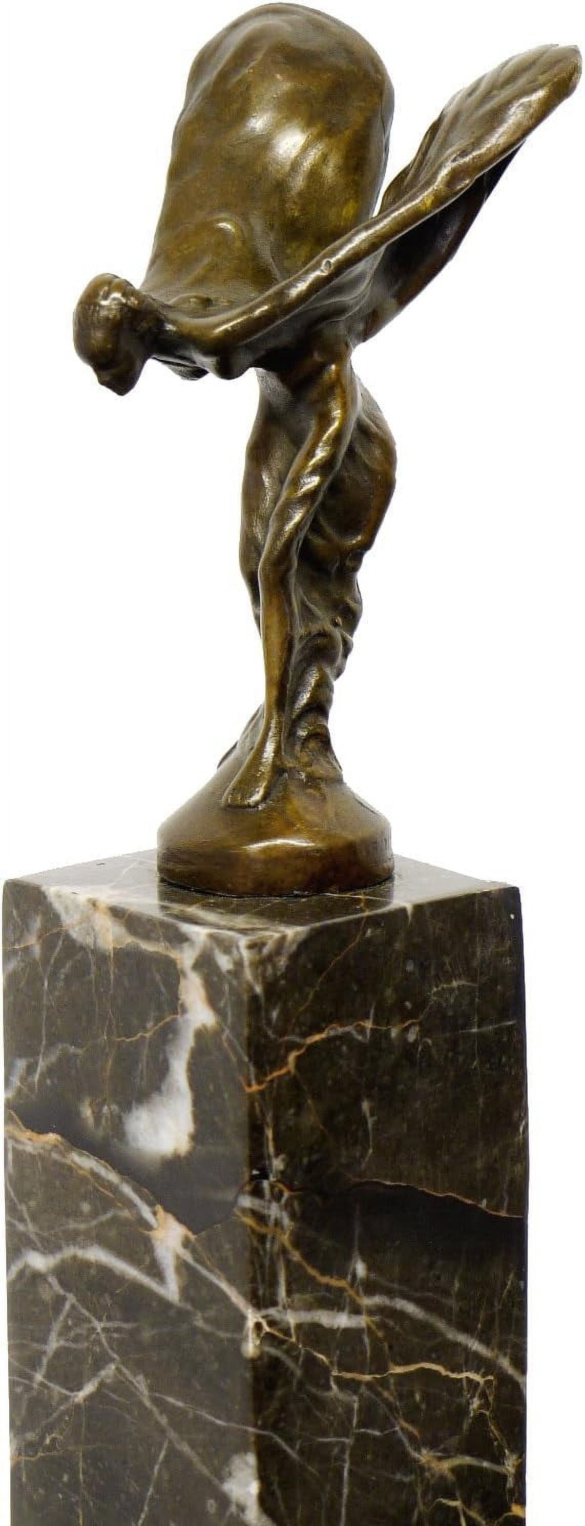 (Spirit of Ecstasy) Bronze Figure/Radiator Mascot Signed Alfred ative ...