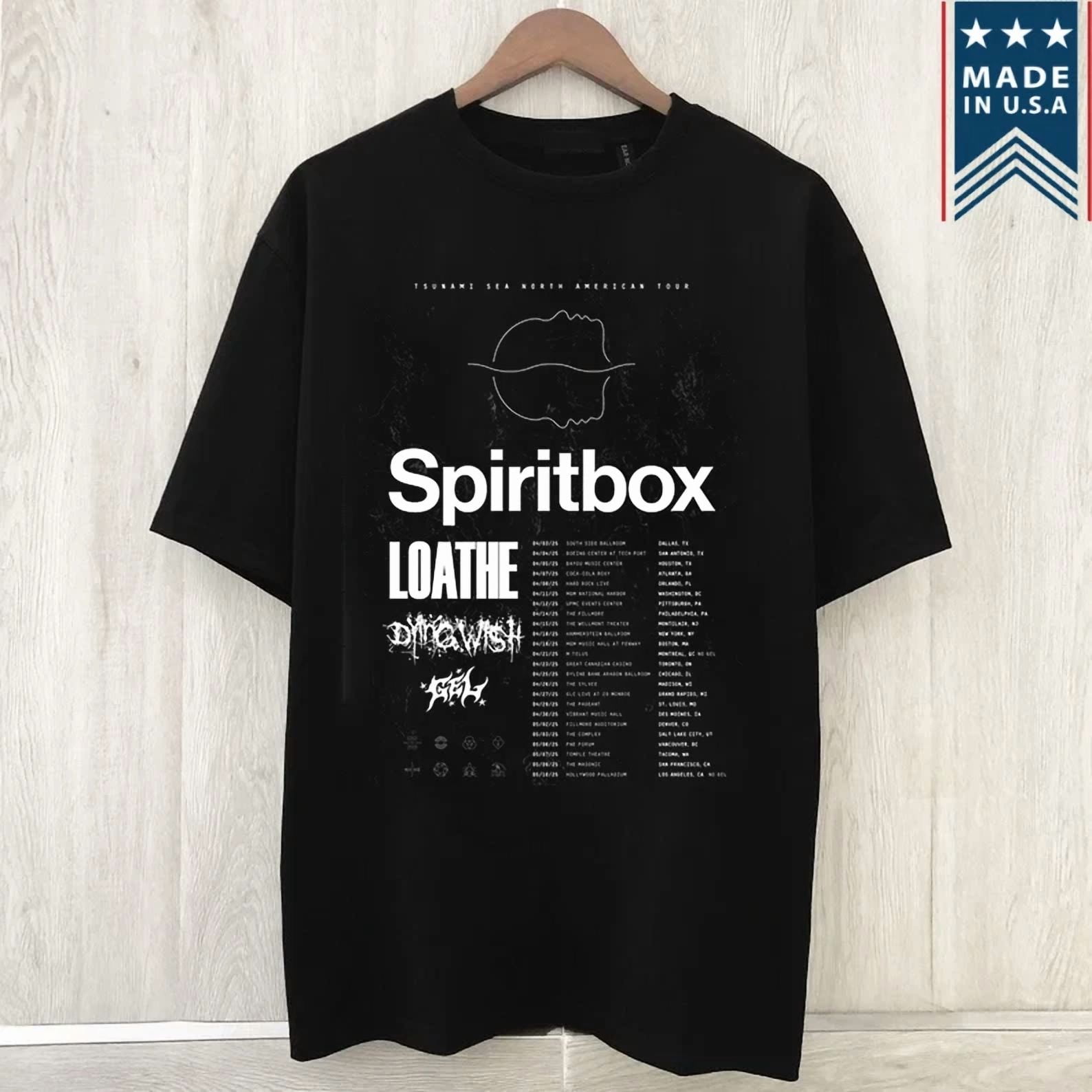 Spiritbox Loathe 2025 North American Tour Shirt. Spiritbox Loathe 2025 ...