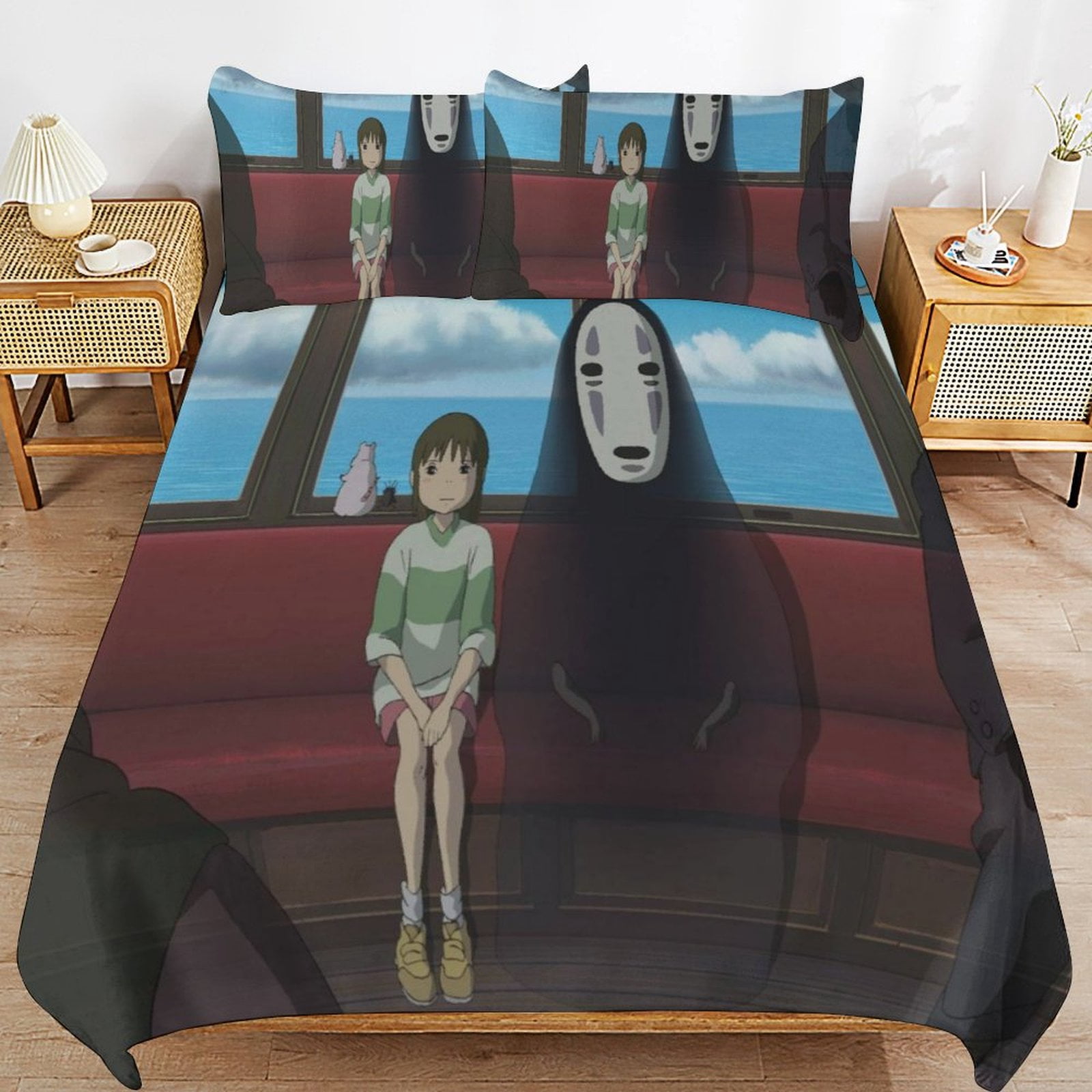 Spirited Awa 3 Piece Anime Comforter Bedding 1 Set Super Soft Quilt ...