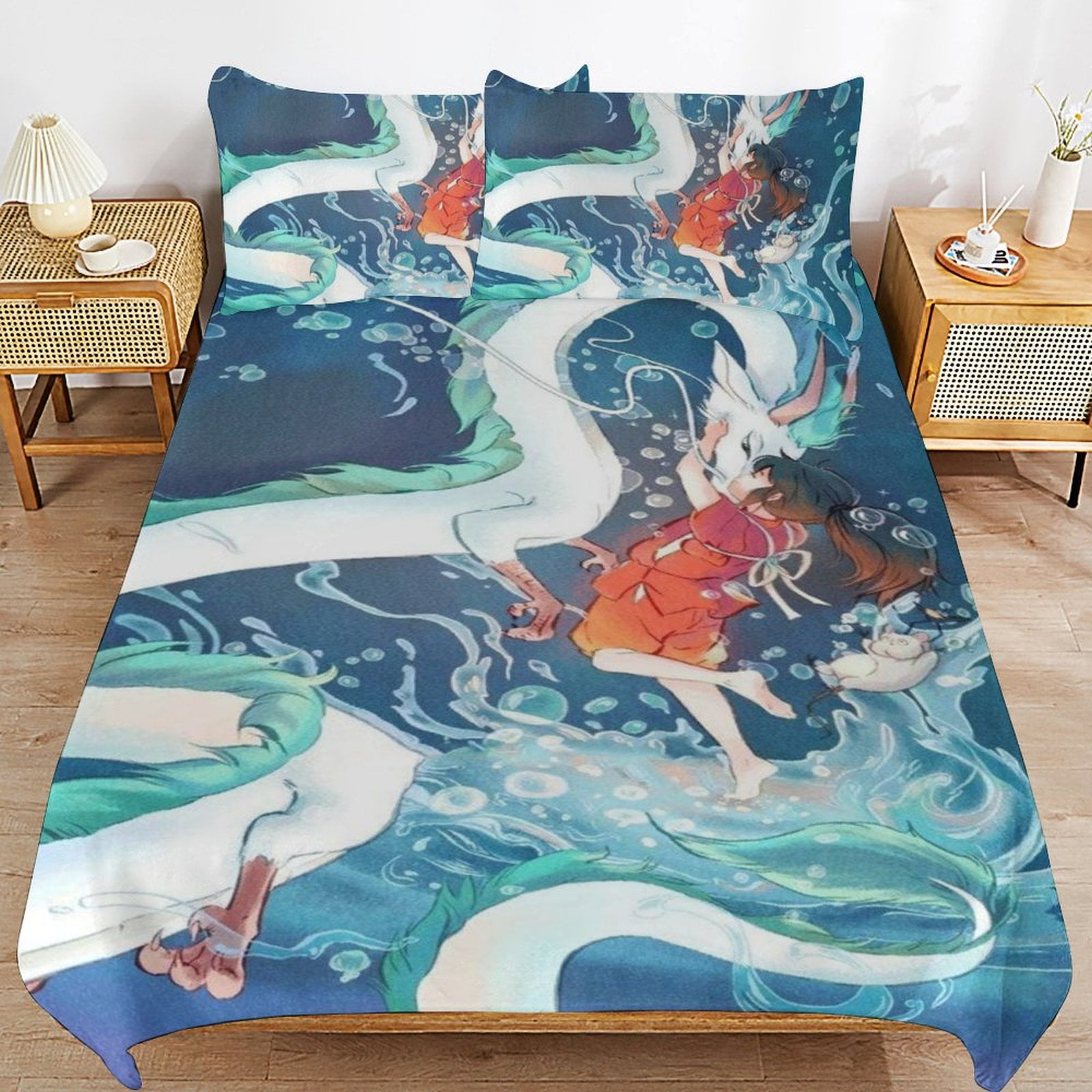 Spirited Awa 3 Piece Anime Comforter Bedding 1 Set Super Soft Quilt ...