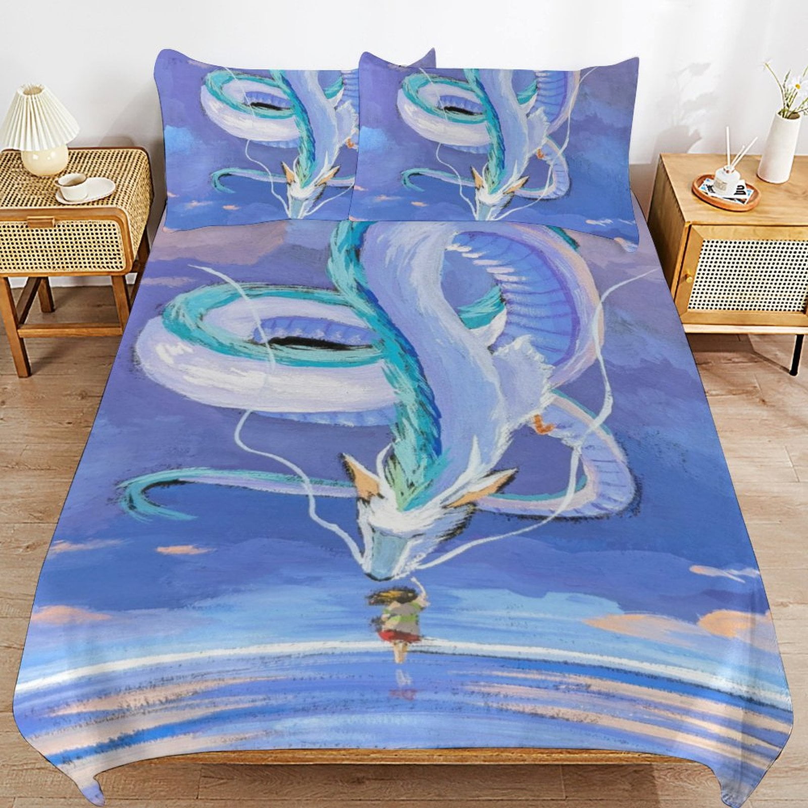 Spirited Awa 3 Piece Anime Comforter Bedding 1 Set Super Soft Quilt ...