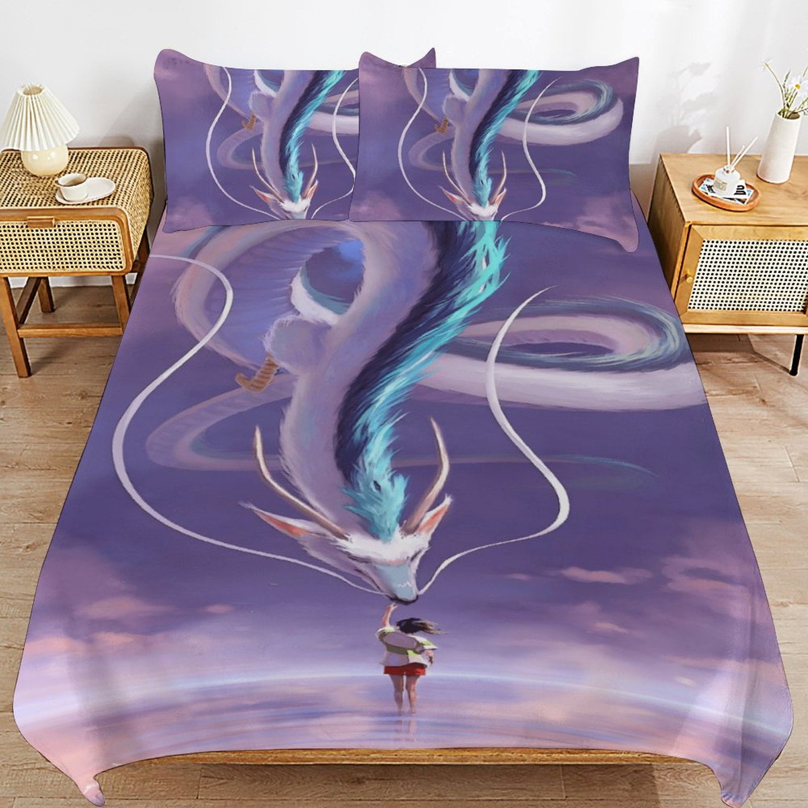 Spirited Awa 3 Piece Anime Comforter Bedding 1 Set Super Soft Quilt ...