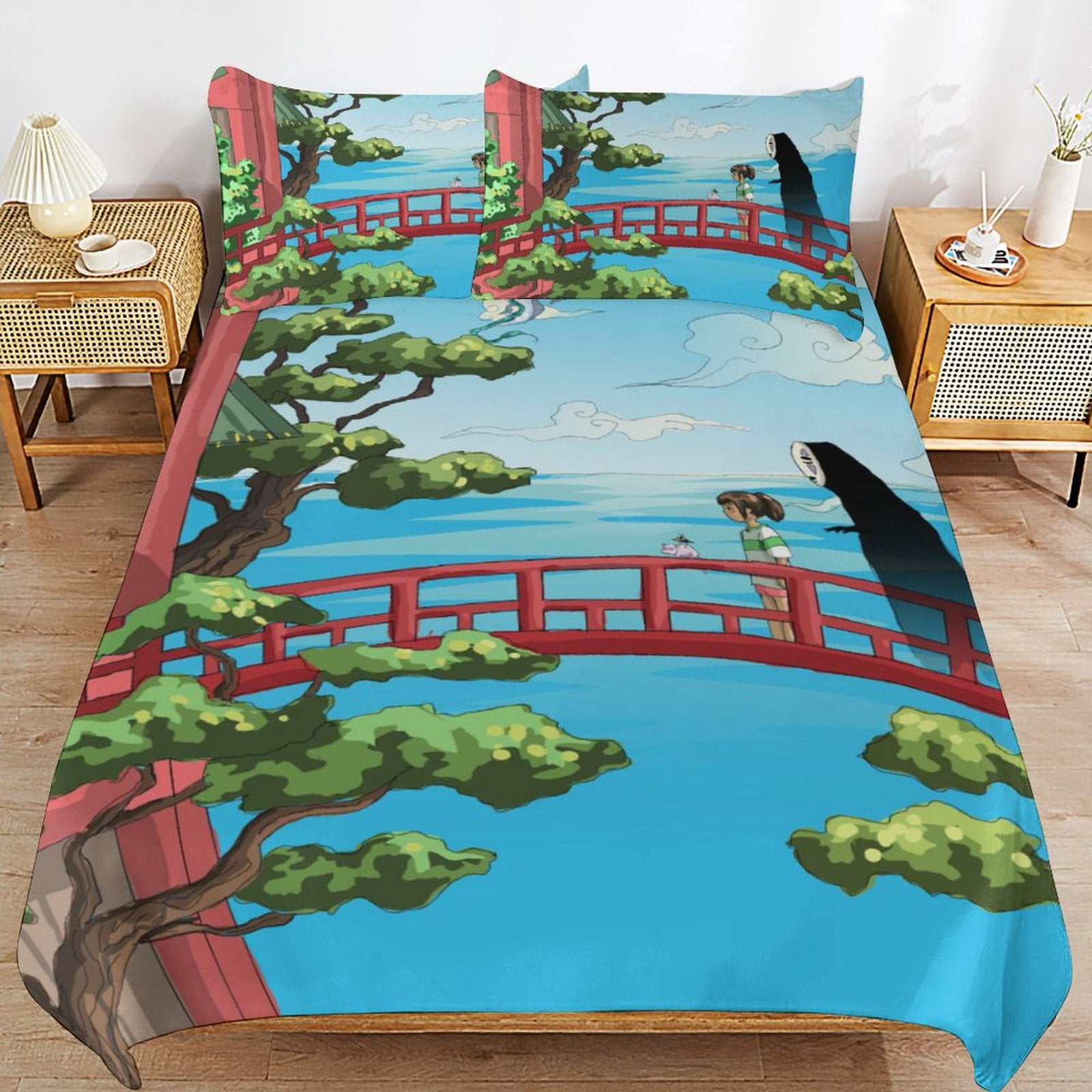 Spirited Awa 3 Piece Anime Comforter Bedding 1 Set Super Soft Quilt ...