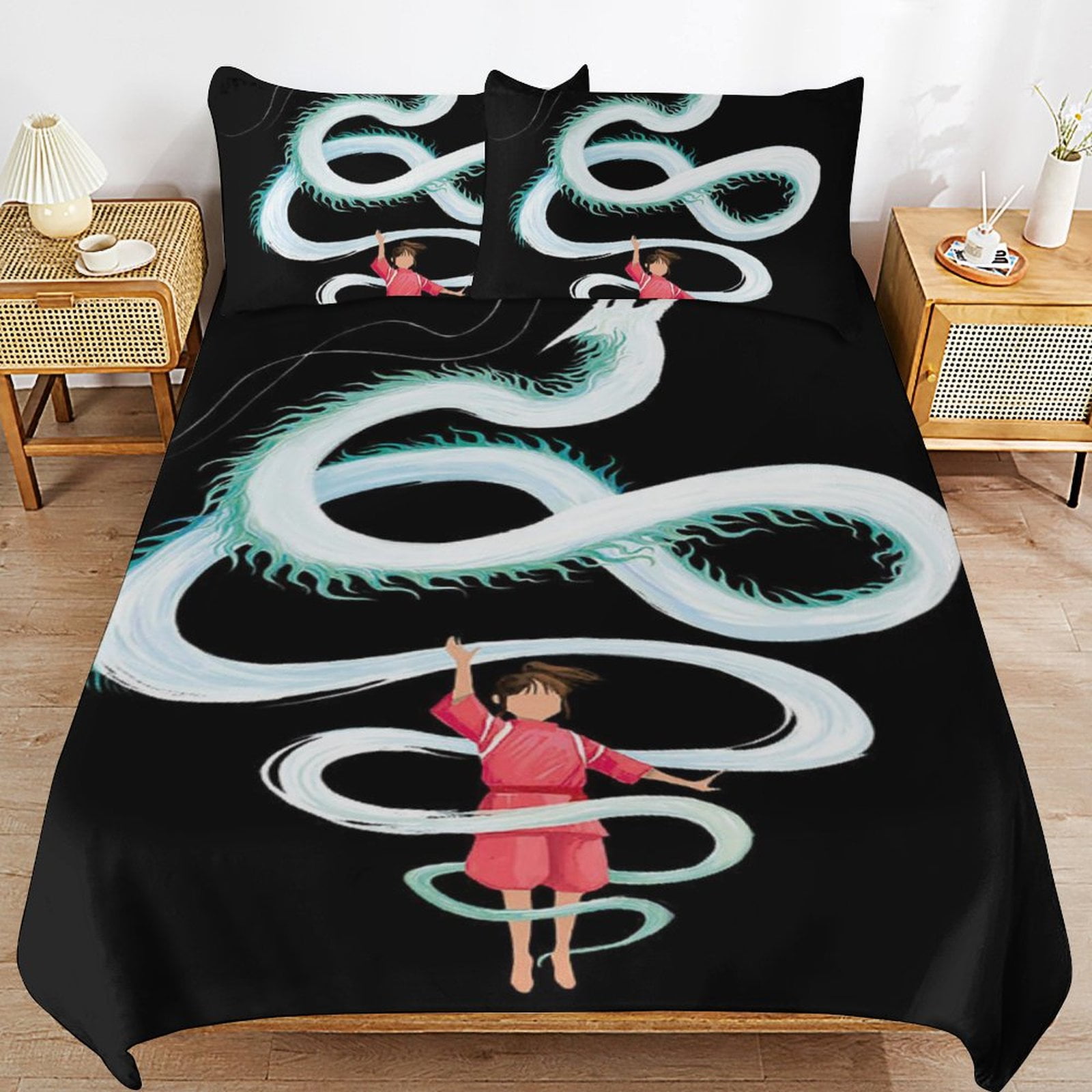Spirited Awa 3 Piece Anime Comforter Bedding 1 Set Super Soft Quilt ...