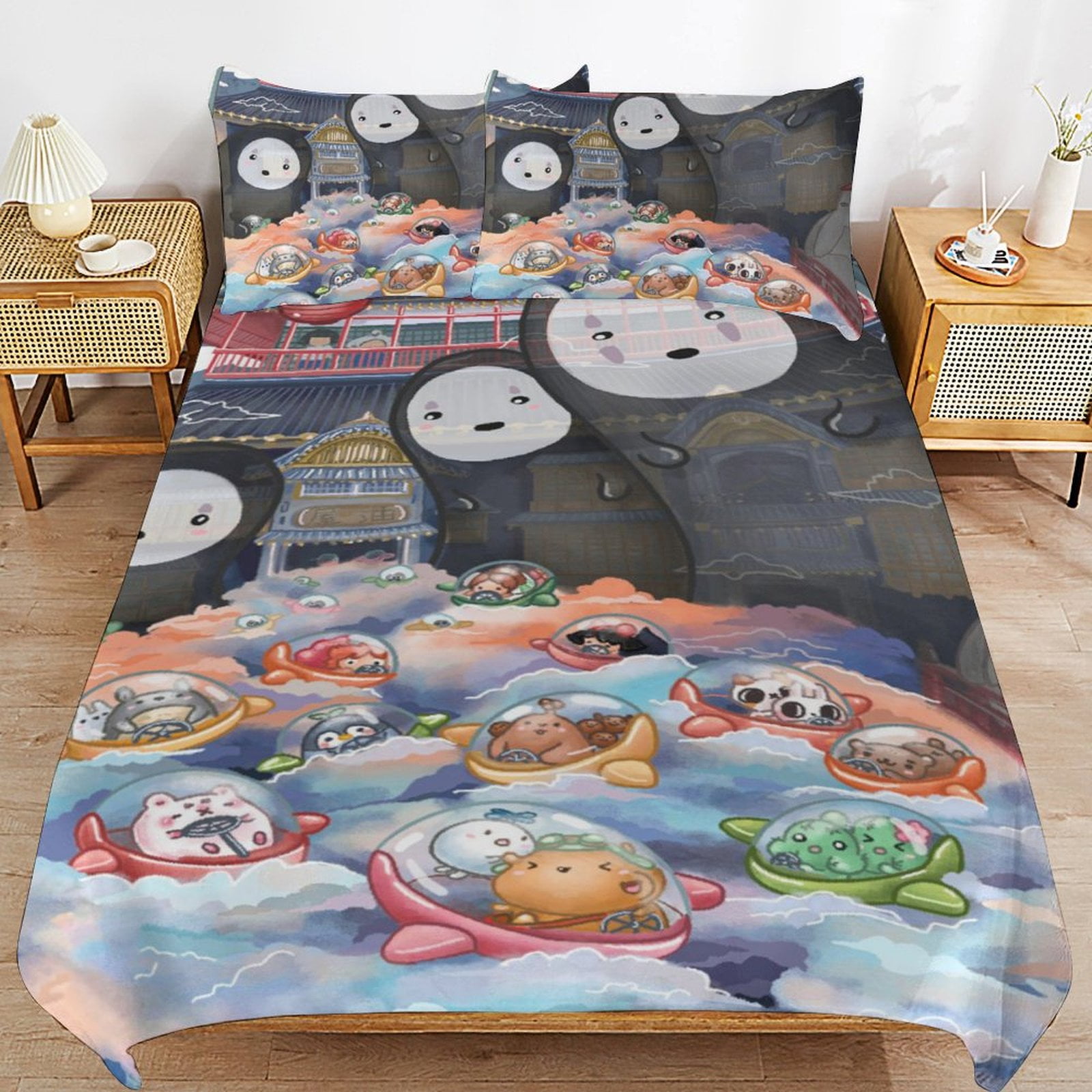Spirited Awa 3 Piece Anime Comforter Bedding 1 Set Super Soft Quilt ...