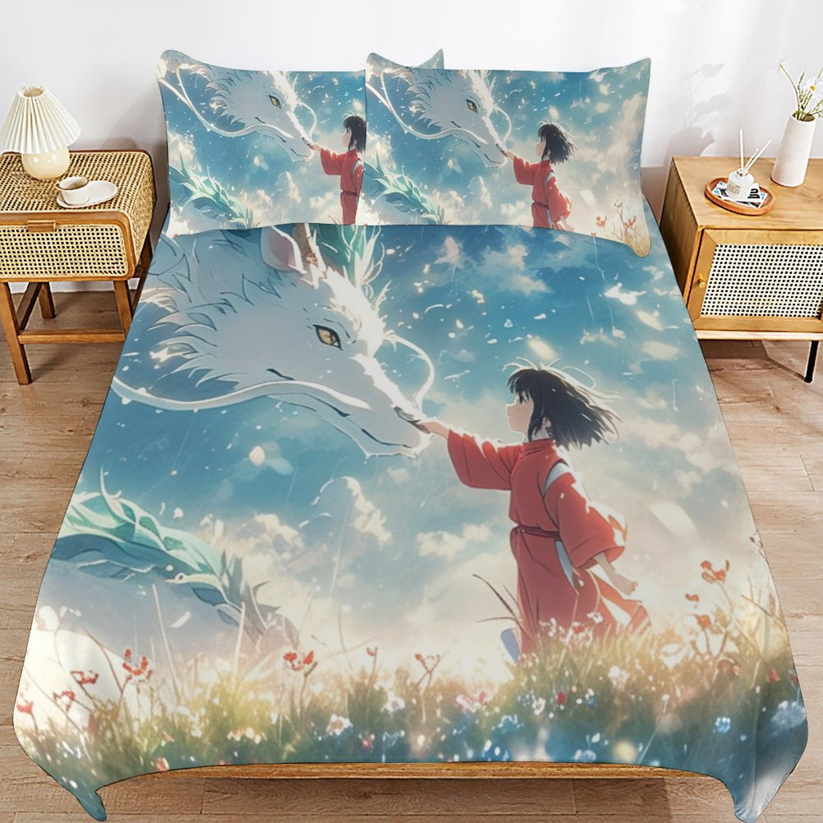 Spirited Awa 3 Piece Anime Comforter Bedding 1 Set Super Soft Quilt ...