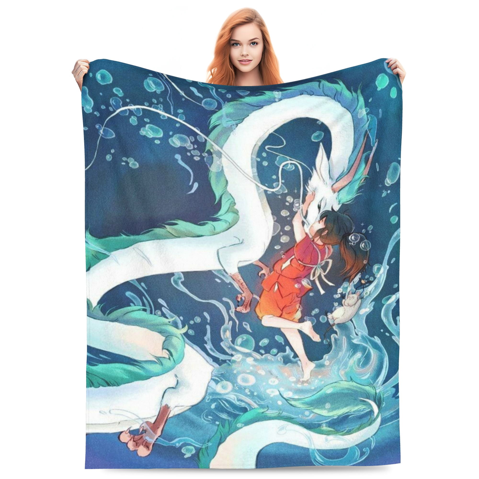 Spirited Awa Bed Blanket 3D Printed Throw Blanket Lightweight Super ...