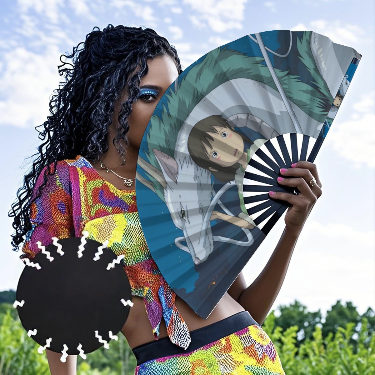 Spirited Away Sen to Chihiro no kamikakushi-theme Folding Fan Chinese ...