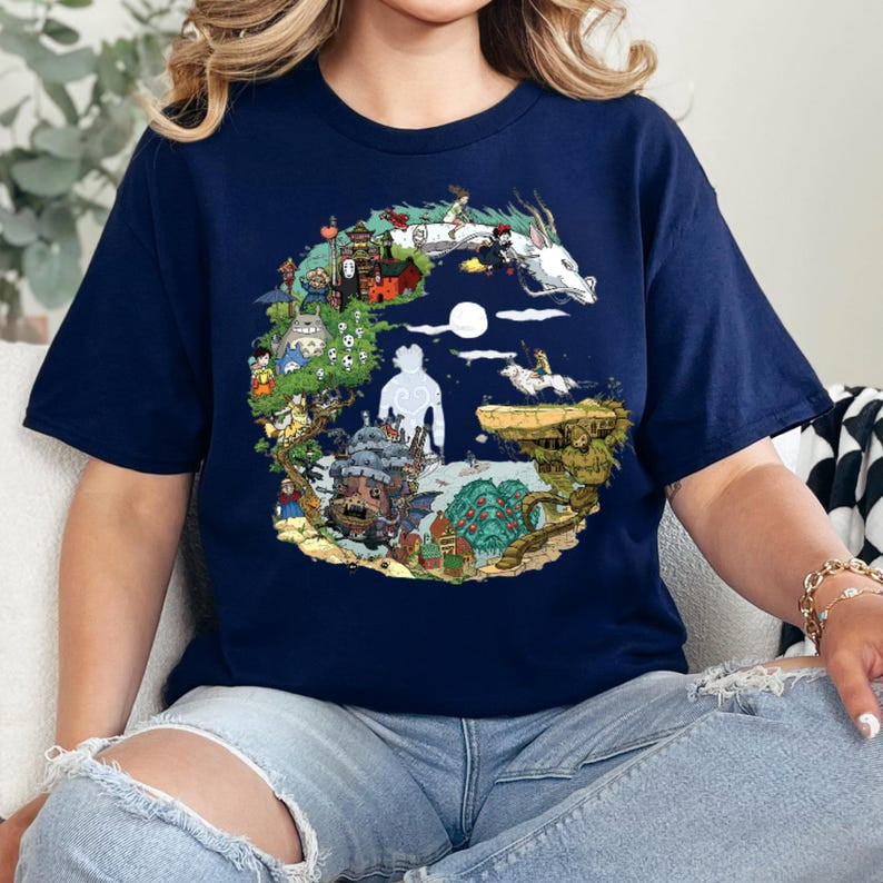 Spirited Away Studio Ghibli Shirt, Ghibli My Neighbor Totoro Shirt ...
