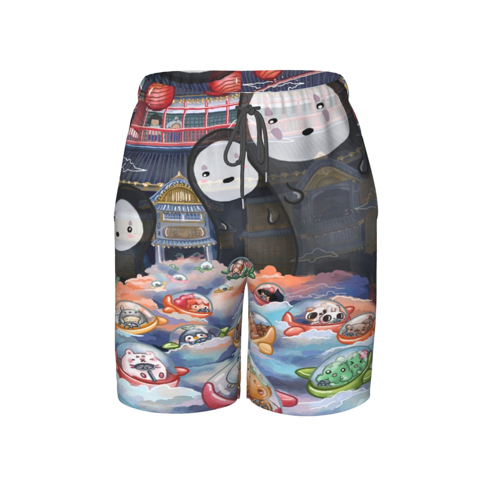 Spirited Awa Swim Trunks for Boys Beach Short with Drawstring Swimsuit ...