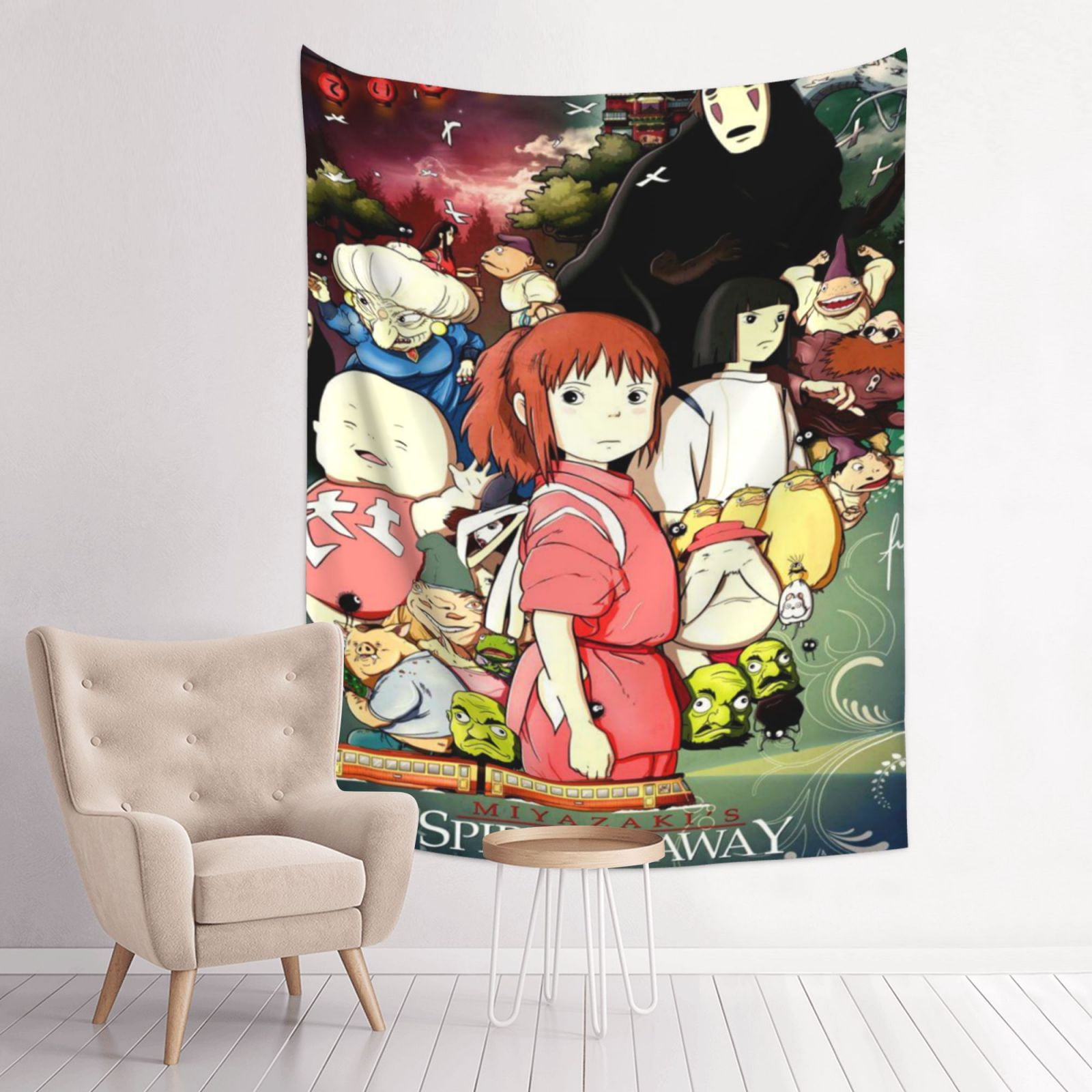 Spirited Awa Tapestry Anime Poster Large Background Wall Art Bedroom ...