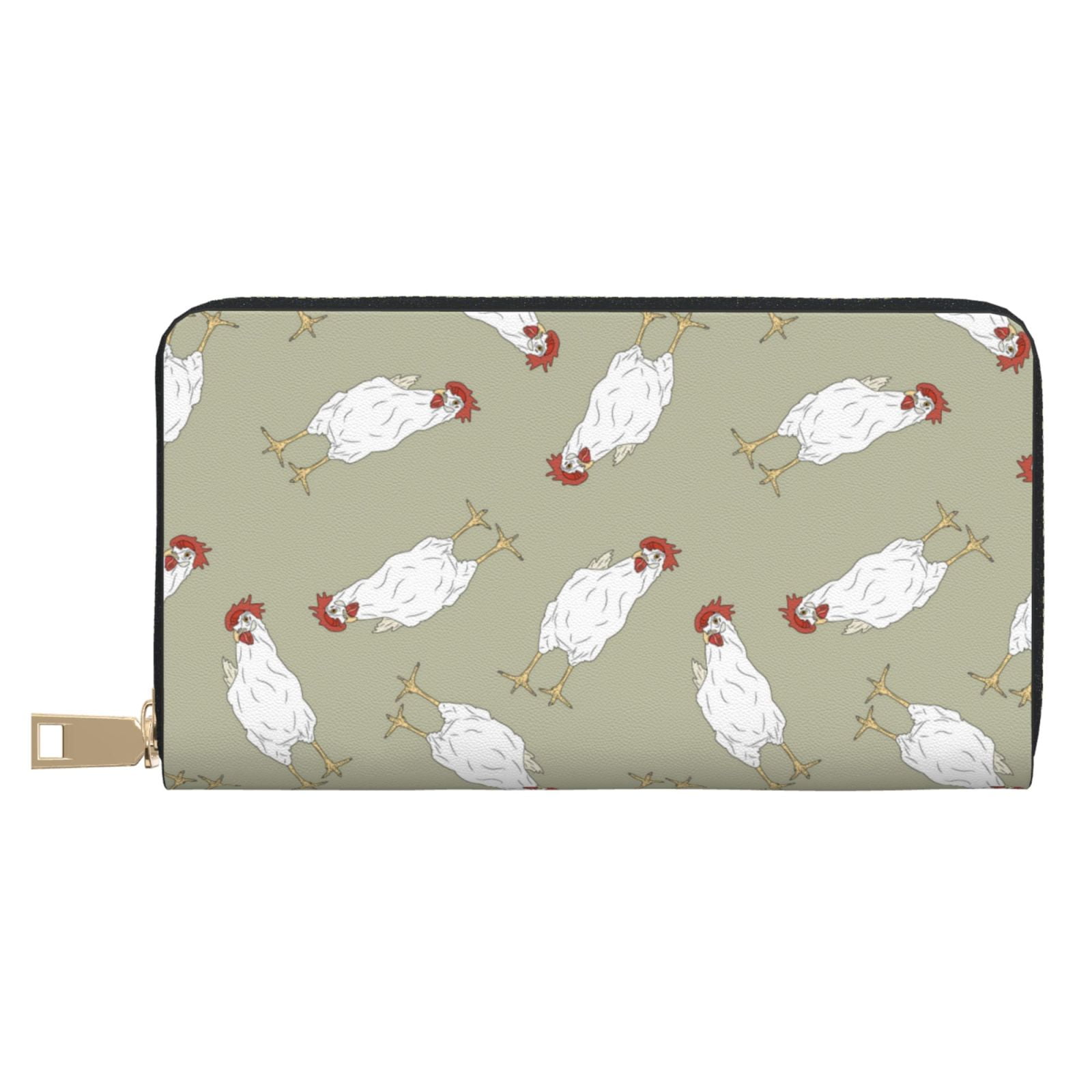 Spirited Cartoon Cute Chicken Wallet Women, Leather Bifold Multi Card ...