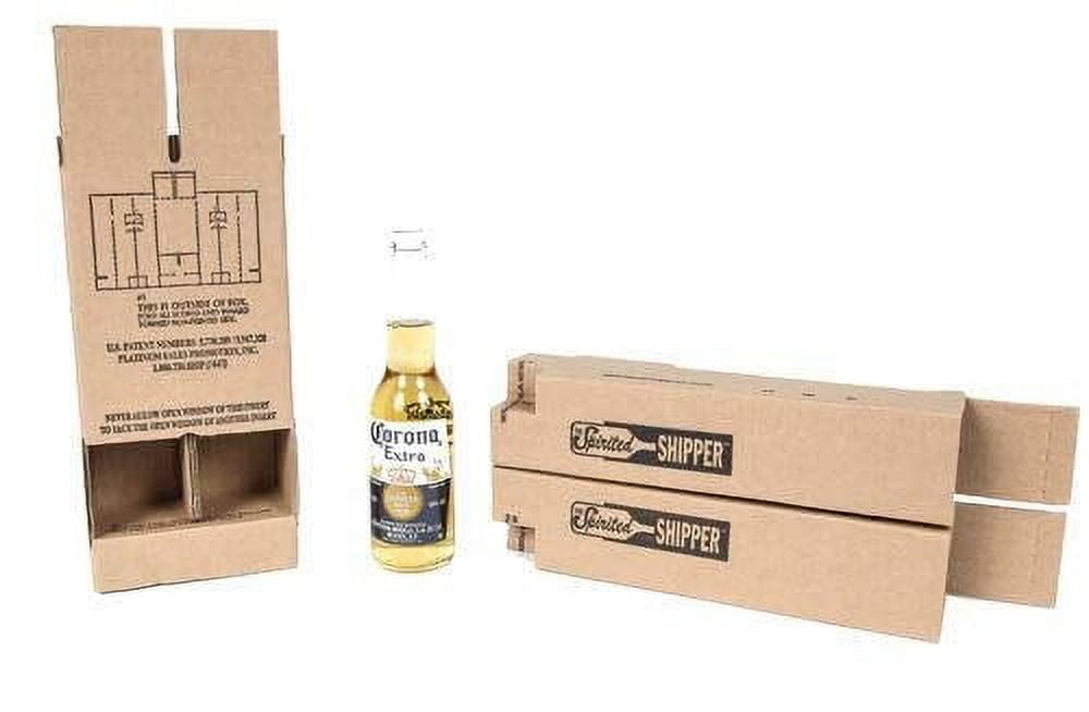 SpiritedShipper Four Bottle Shipper - 375ml / Beer - Kraft (10 Boxes ...