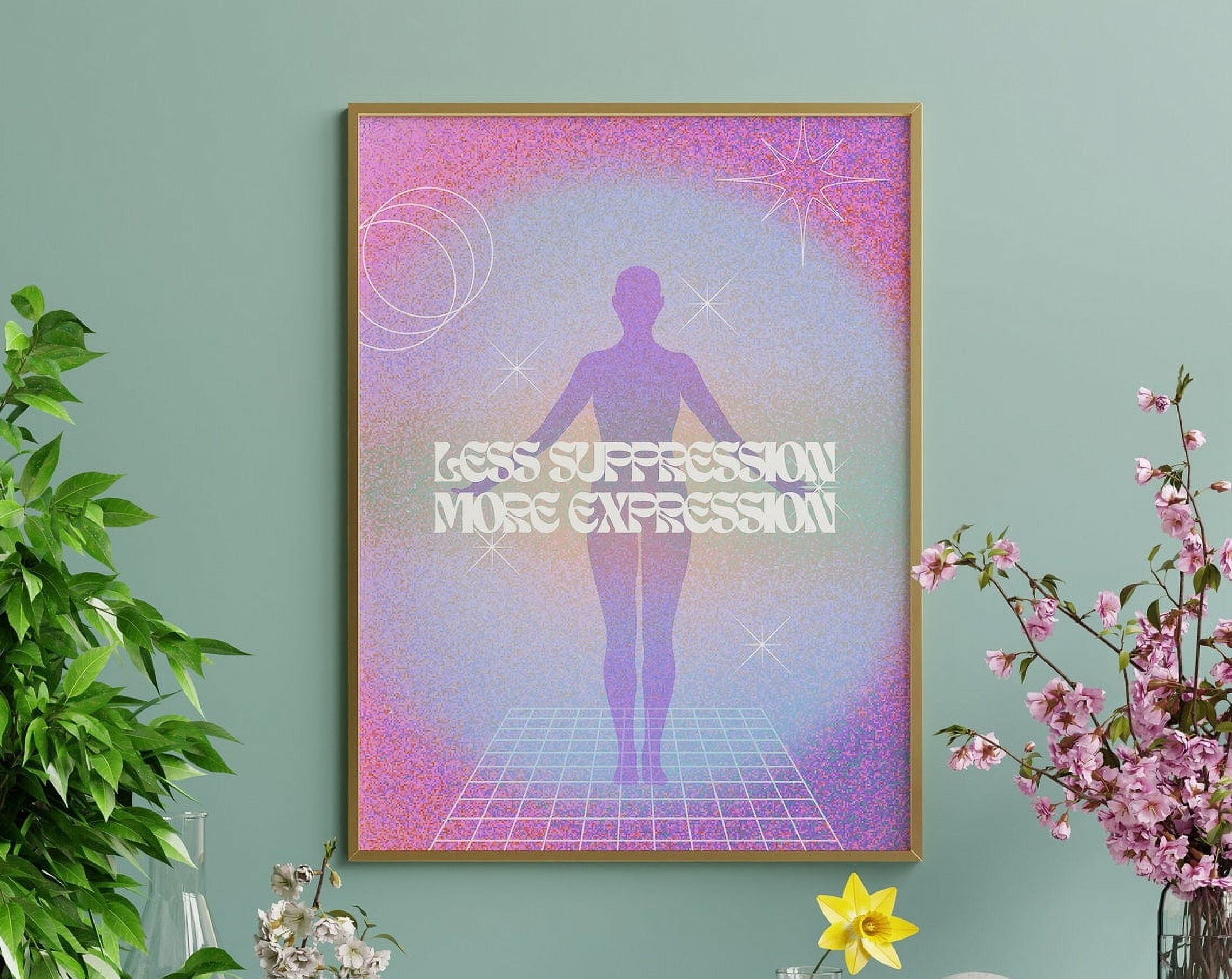 Spiritual Affirmation Poster, Y2K Aura Gradient Positive Wall Art ...