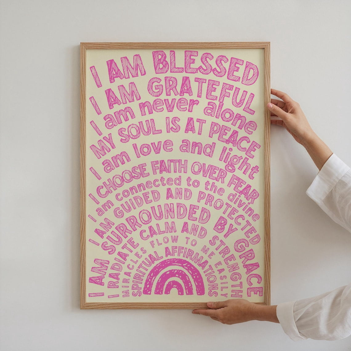 Spiritual Affirmation Wall Art Daily Poster Christian Decor ...