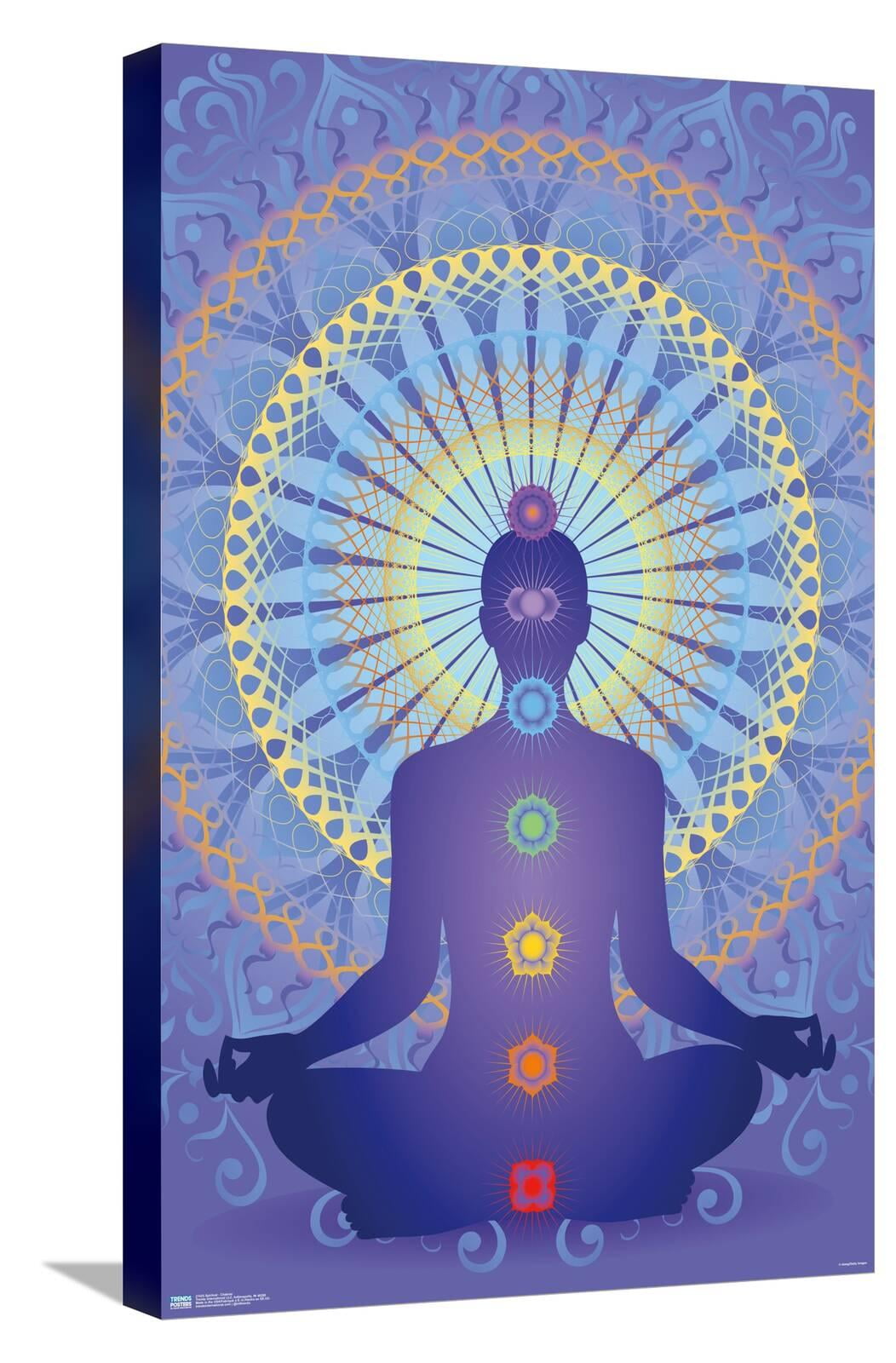 Spiritual - Chakras Canvas Wall Poster, 14.725" x 22.375" - Walmart.com