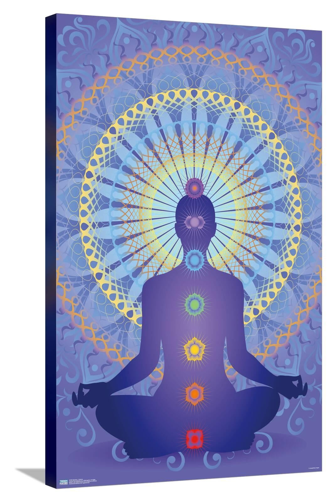 Spiritual - Chakras Canvas Wall Poster, 22.375" x 34" - Walmart.com