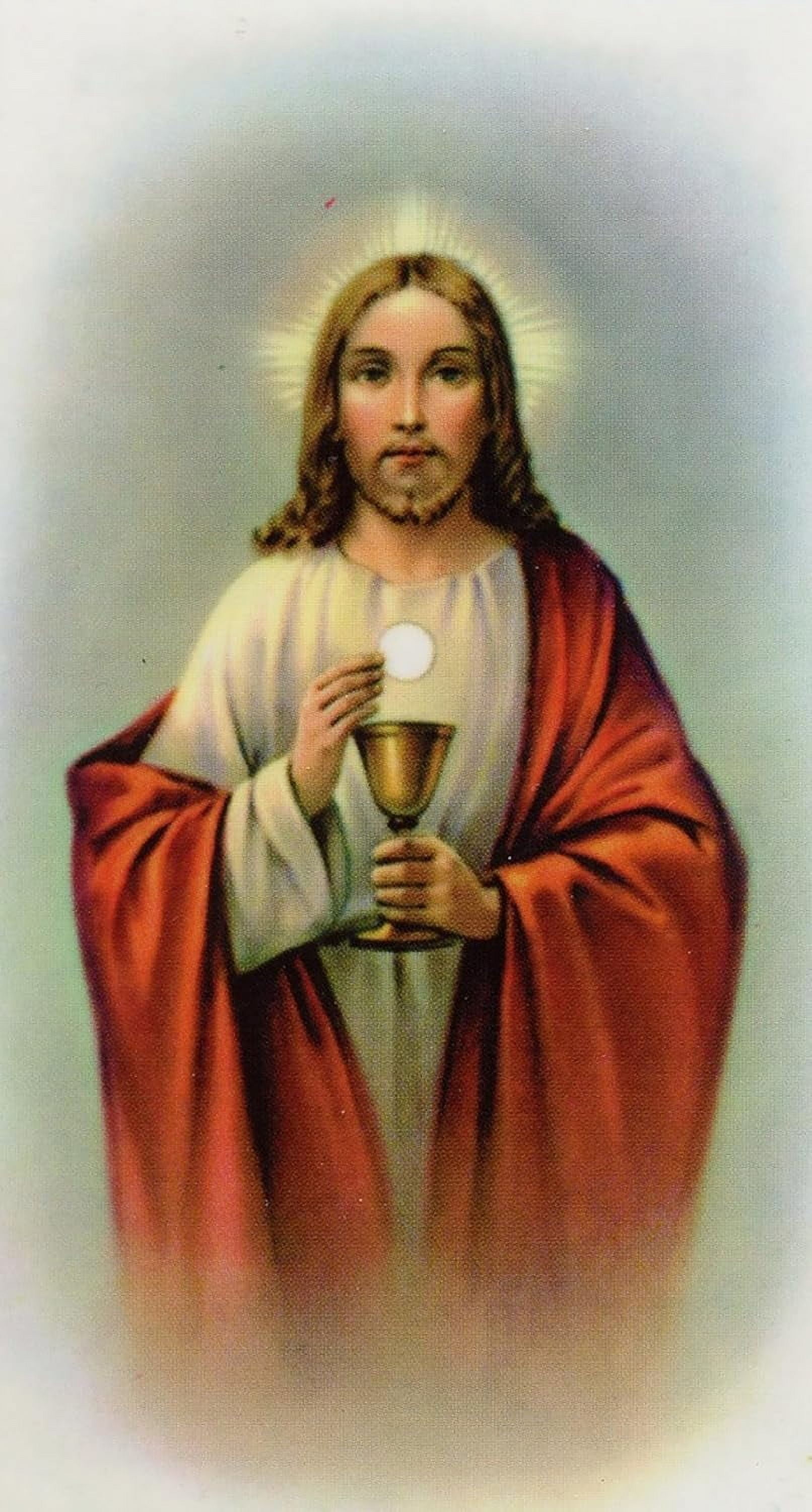 Spiritual Communion Prayer - Laminated holy card - Pack of 25, White ...